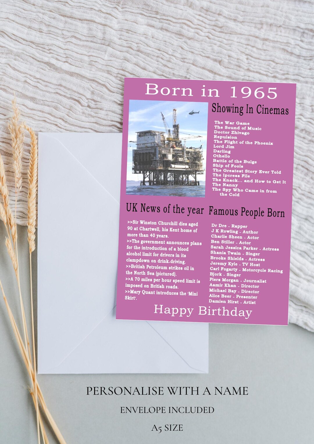 1965 Birthday Card - Etsy