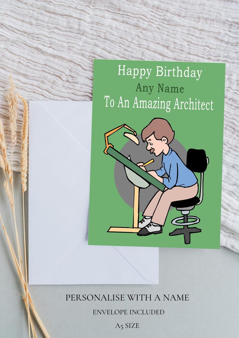 Architect Birthday Card - Etsy