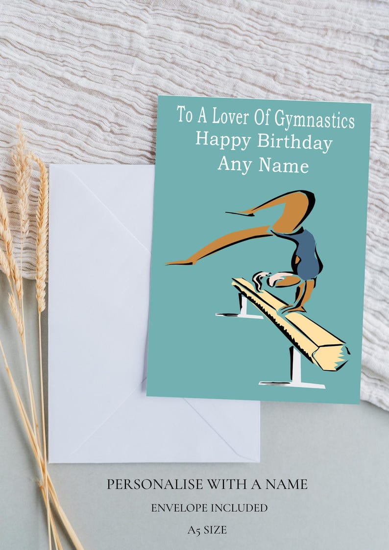 Gymnastics Birthday Card - Etsy