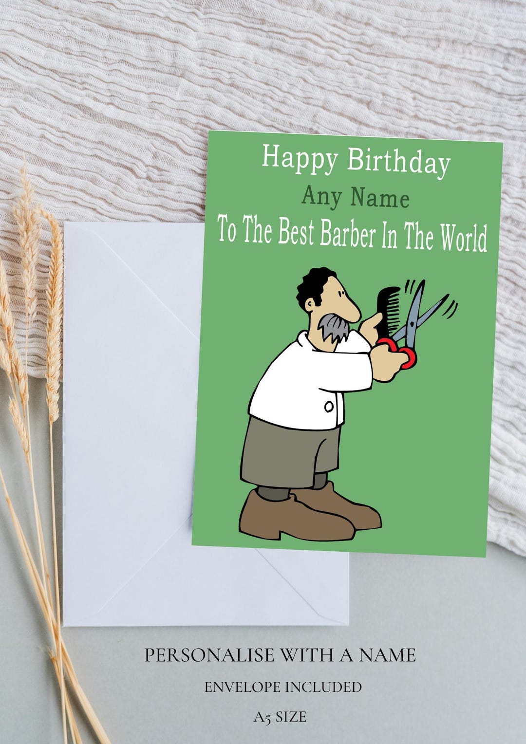 Barber Birthday Card - Etsy