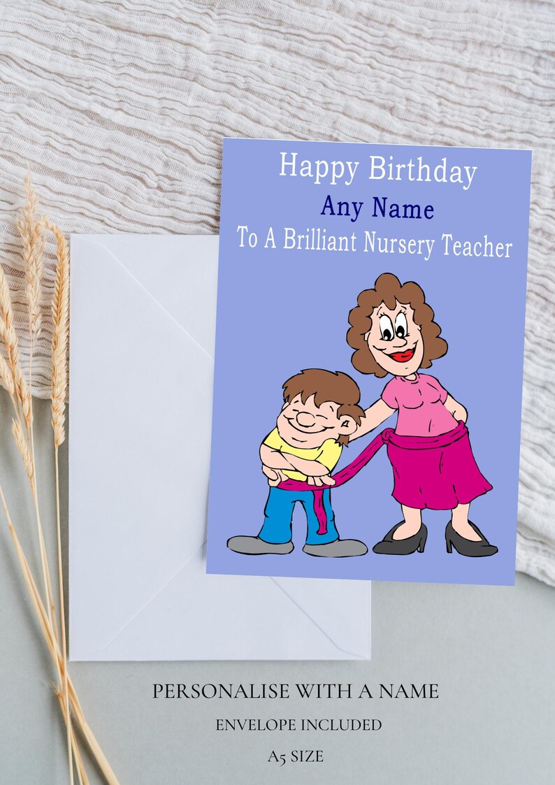 Nursery Teacher Birthday Card - Etsy