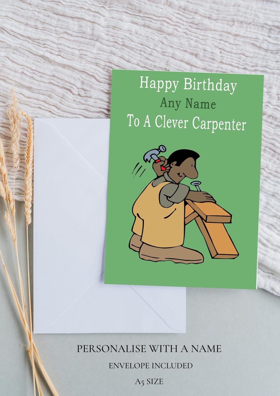 Carpenter Birthday Card - Etsy