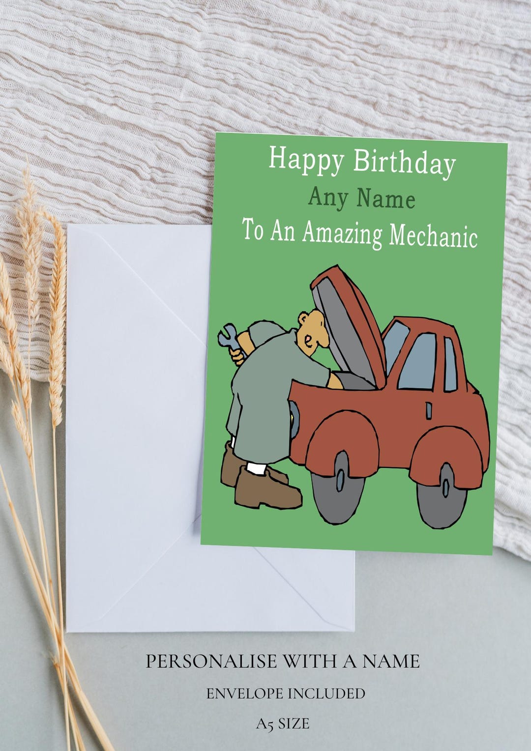 Mechanic Birthday Card - Etsy