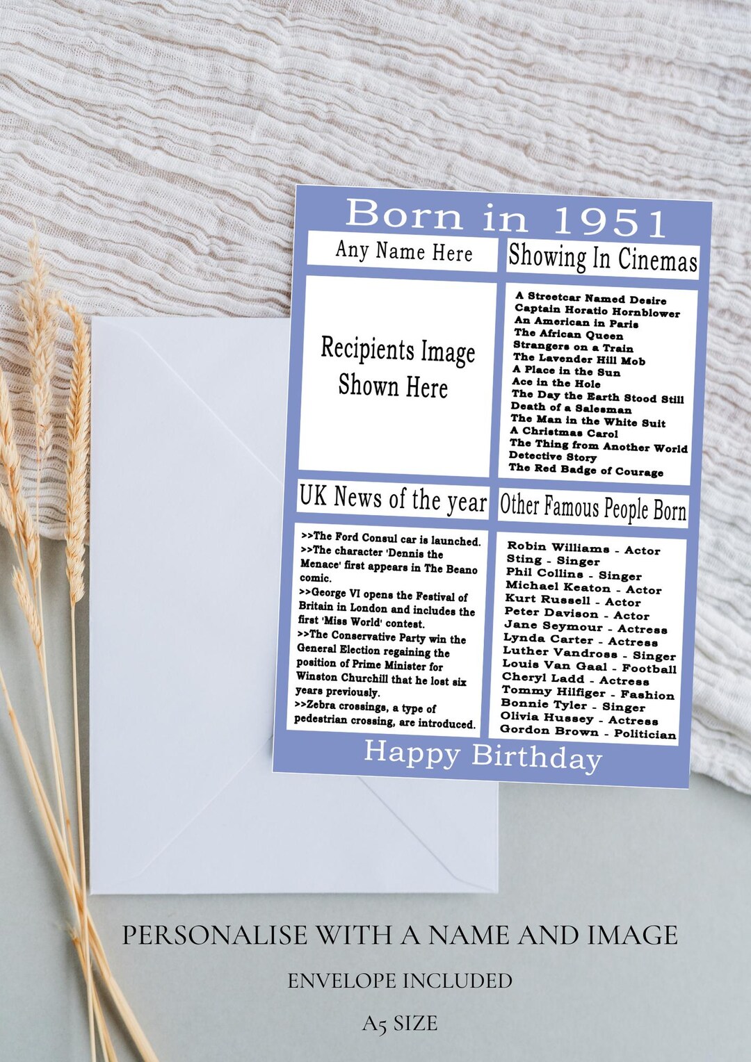 1951 Birthday Card - Etsy