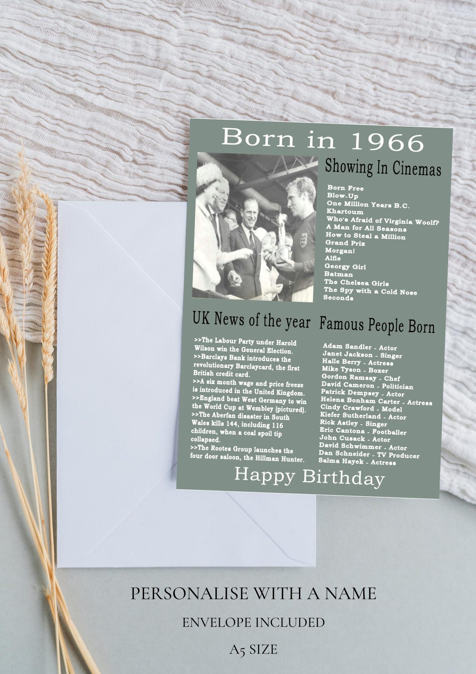 1966 Birthday Card - Etsy