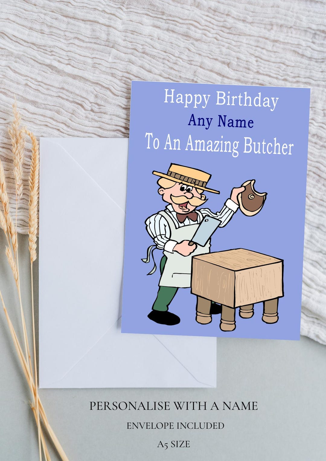 Butcher Birthday Card - Etsy