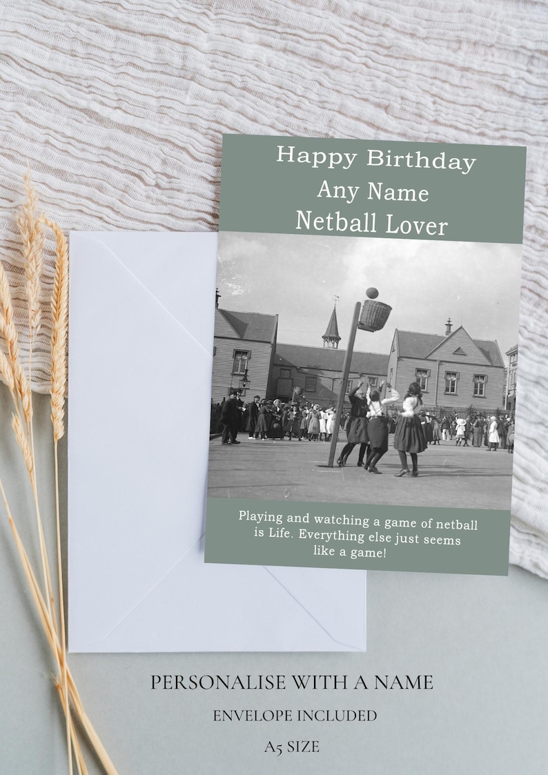 Netball Birthday Card - Etsy