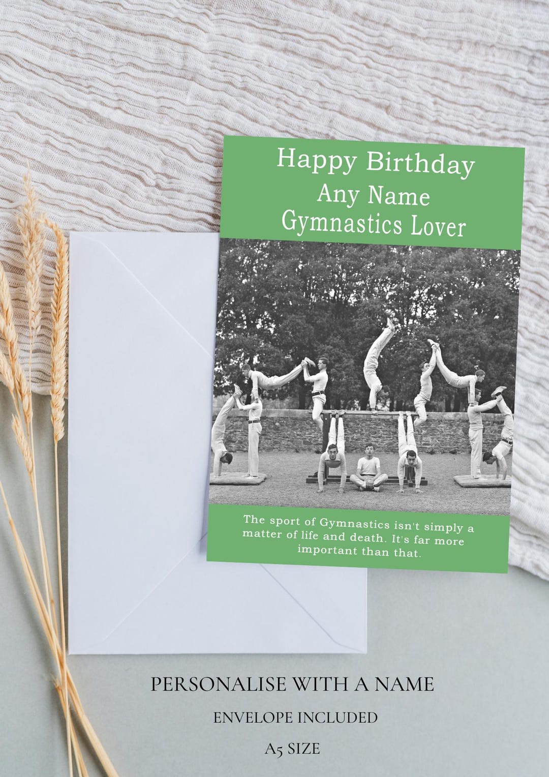Gymnastics Birthday Card - Etsy