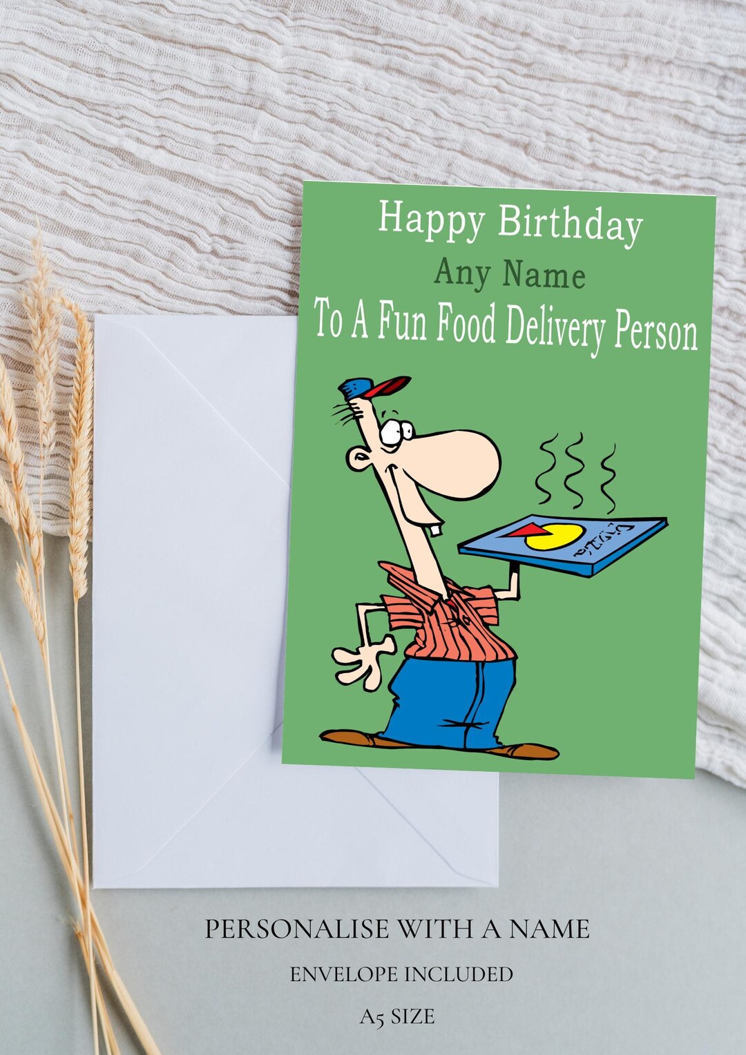 Food Delivery Person Birthday Card - Etsy
