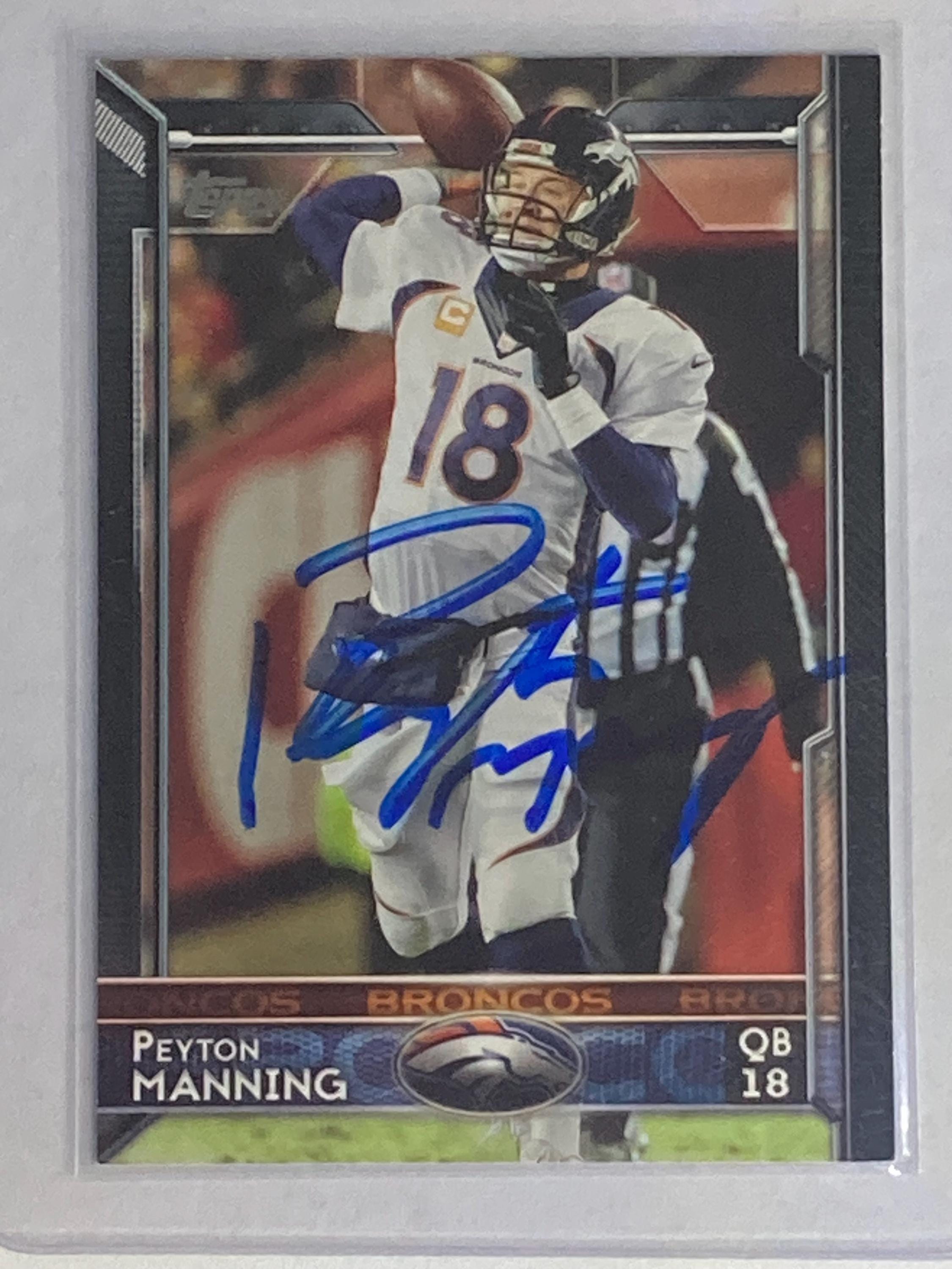 Peyton Manning Auto Autograph Signed Denver Broncos Super Bowl NFL MVP ...