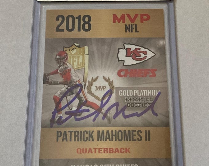 Patrick Mahomes Auto Autograph Signed Kansas City Chiefs NFL Super Bowl ...