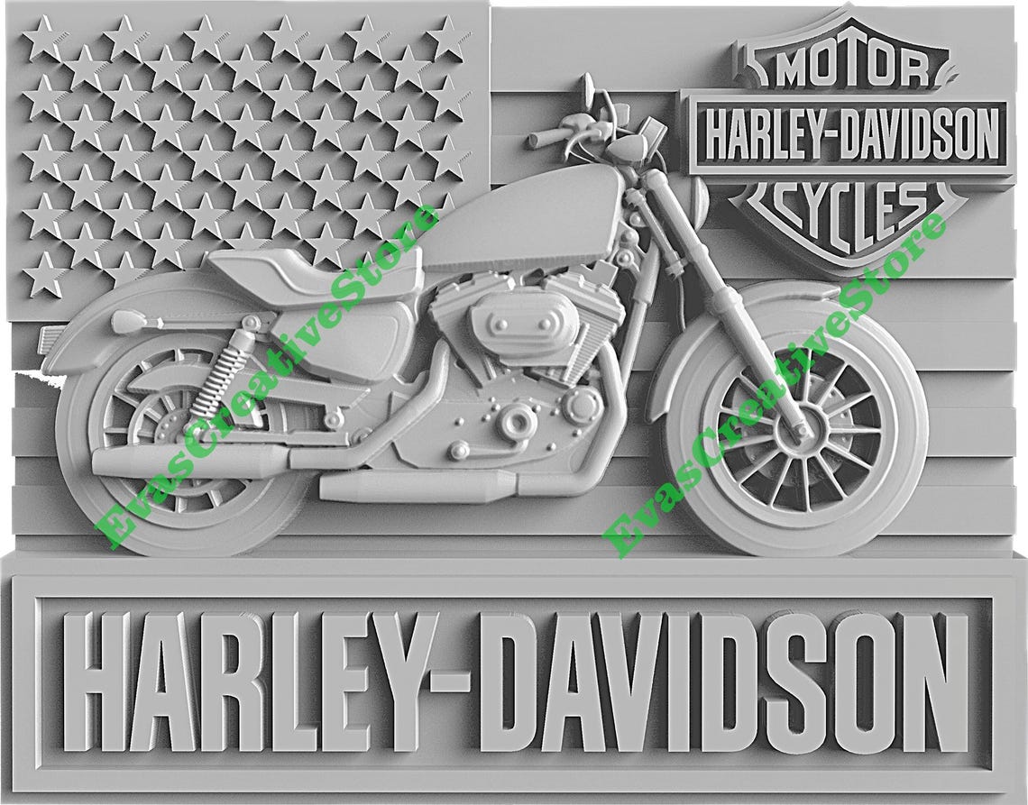 Harley Davidson Laser Ready PNG Bundle | Glowforge, Cricut Cut Files ...