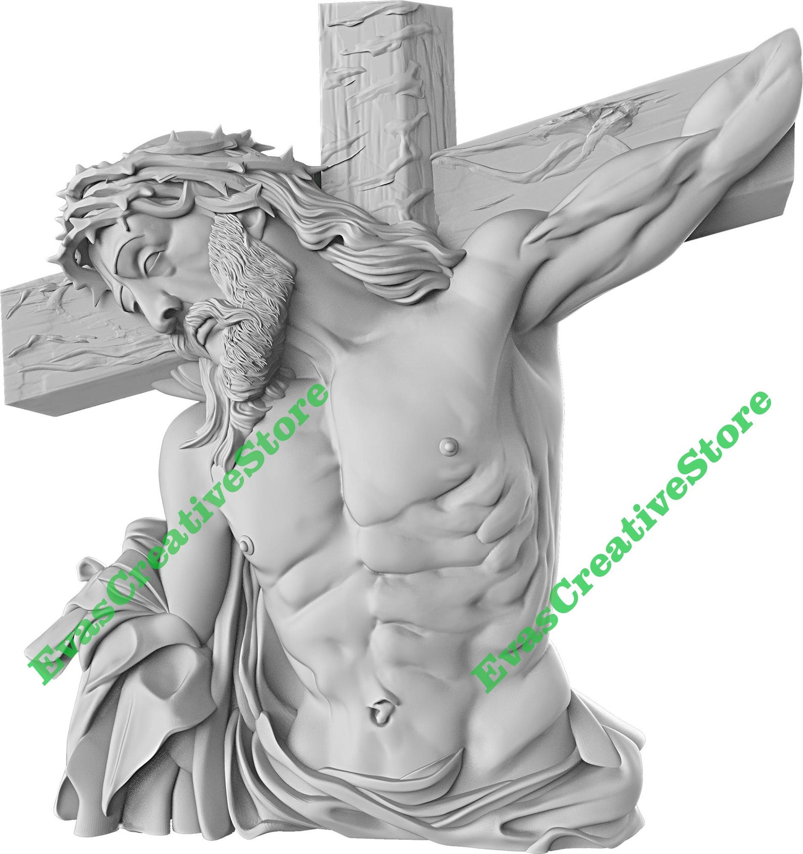 Jesus on the Cross PNG, BMP, Jpg | Religious Art Nouveau Laser ...