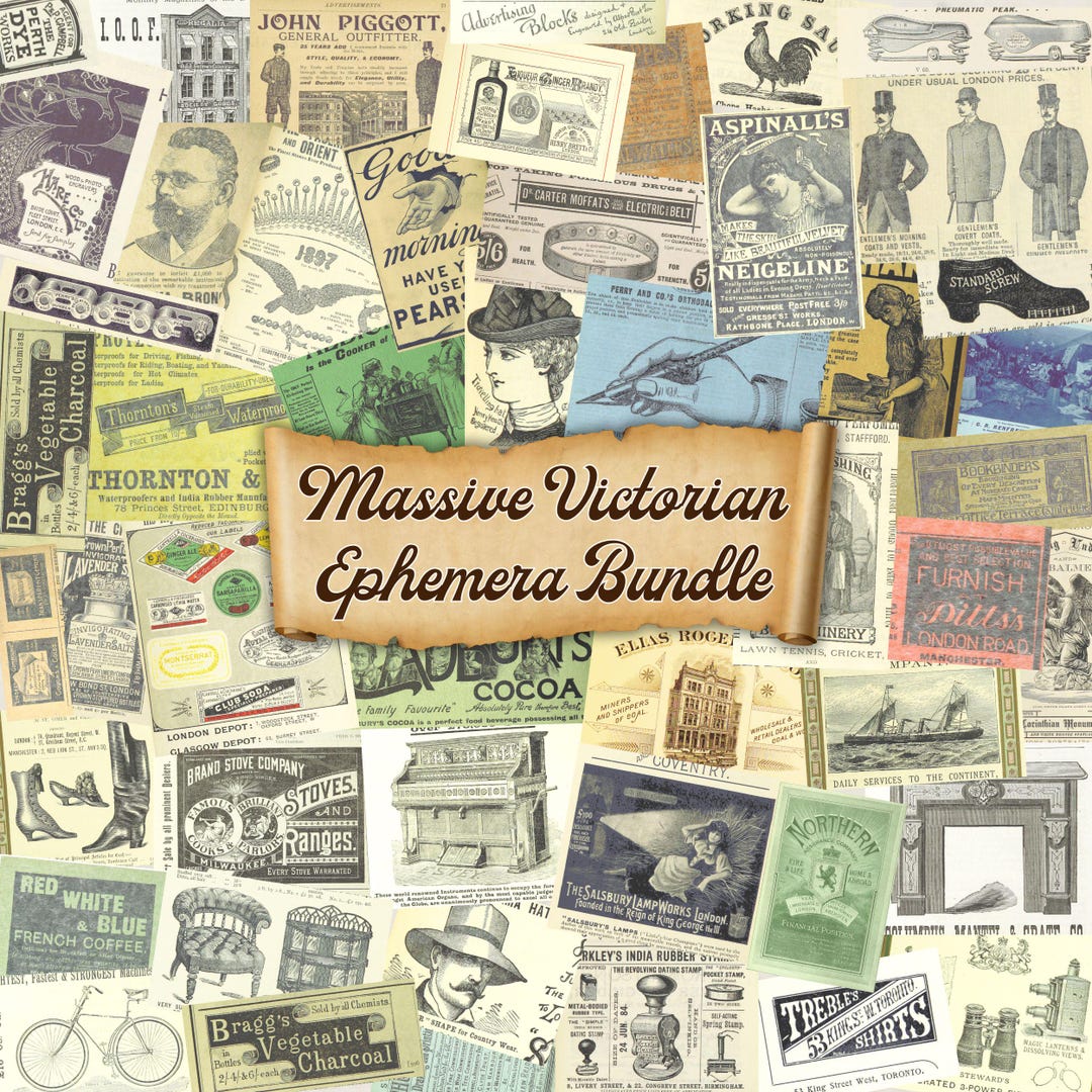 Massive Victorian Ephemera Bundle, Historical Paper, Documents ...