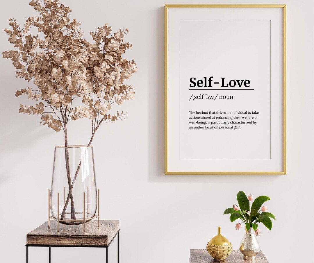 Self-love Definition, Wall Art Digital, Quote Print, Minimalist Modern ...