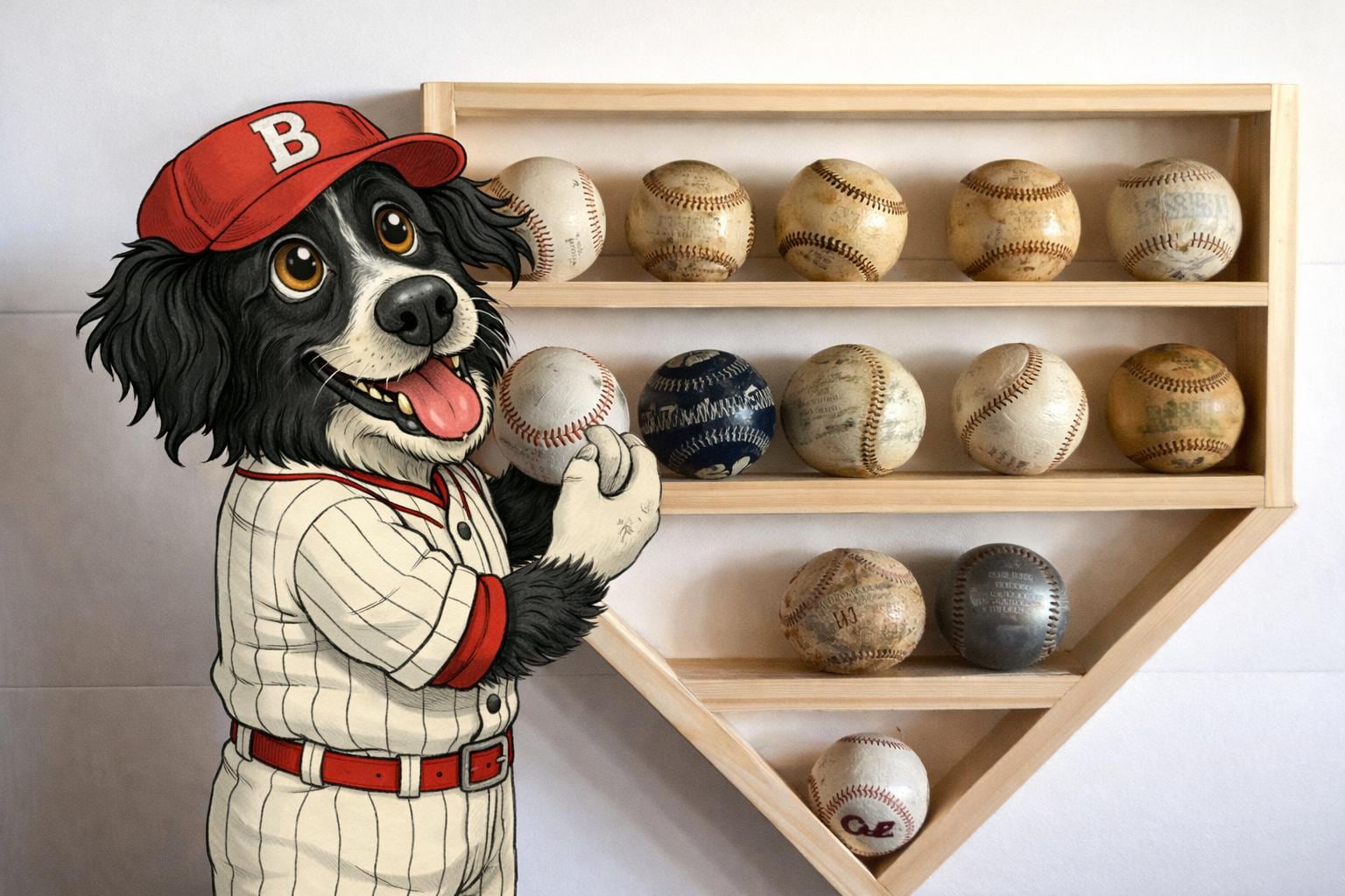 Home Plate Baseball Display Shelf – Customizable Solid Wood Rack ...