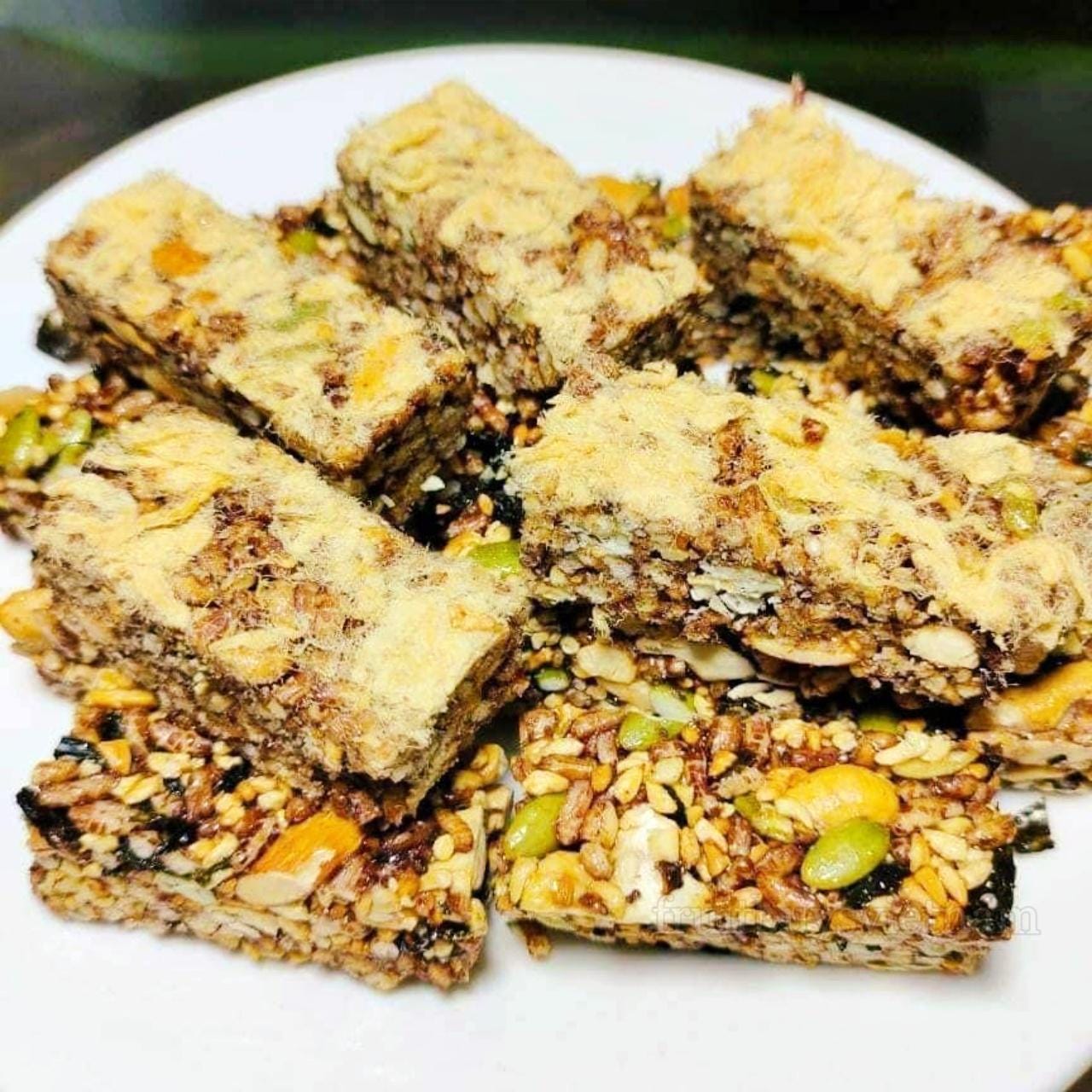 Brown Rice Energy Bar With Nuts and Pork Floss Nutritious Snack by ...