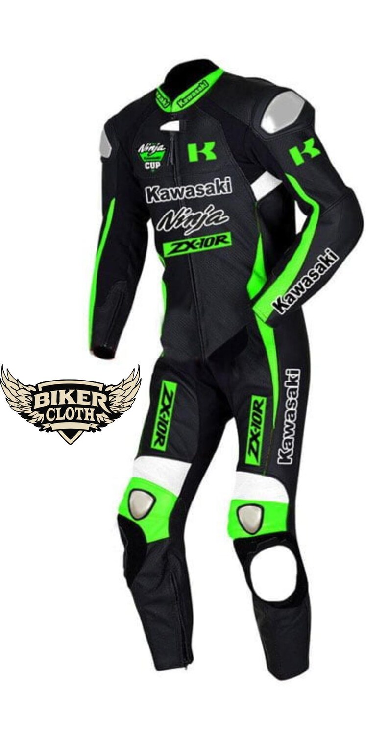 MOTOGP Kawasaki ZX10R Motorbike Racing Leather Suit CE Approved ...
