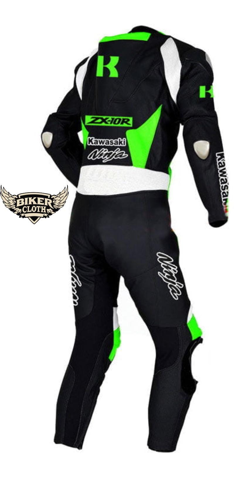 MOTOGP Kawasaki ZX10R Motorbike Racing Leather Suit CE Approved ...