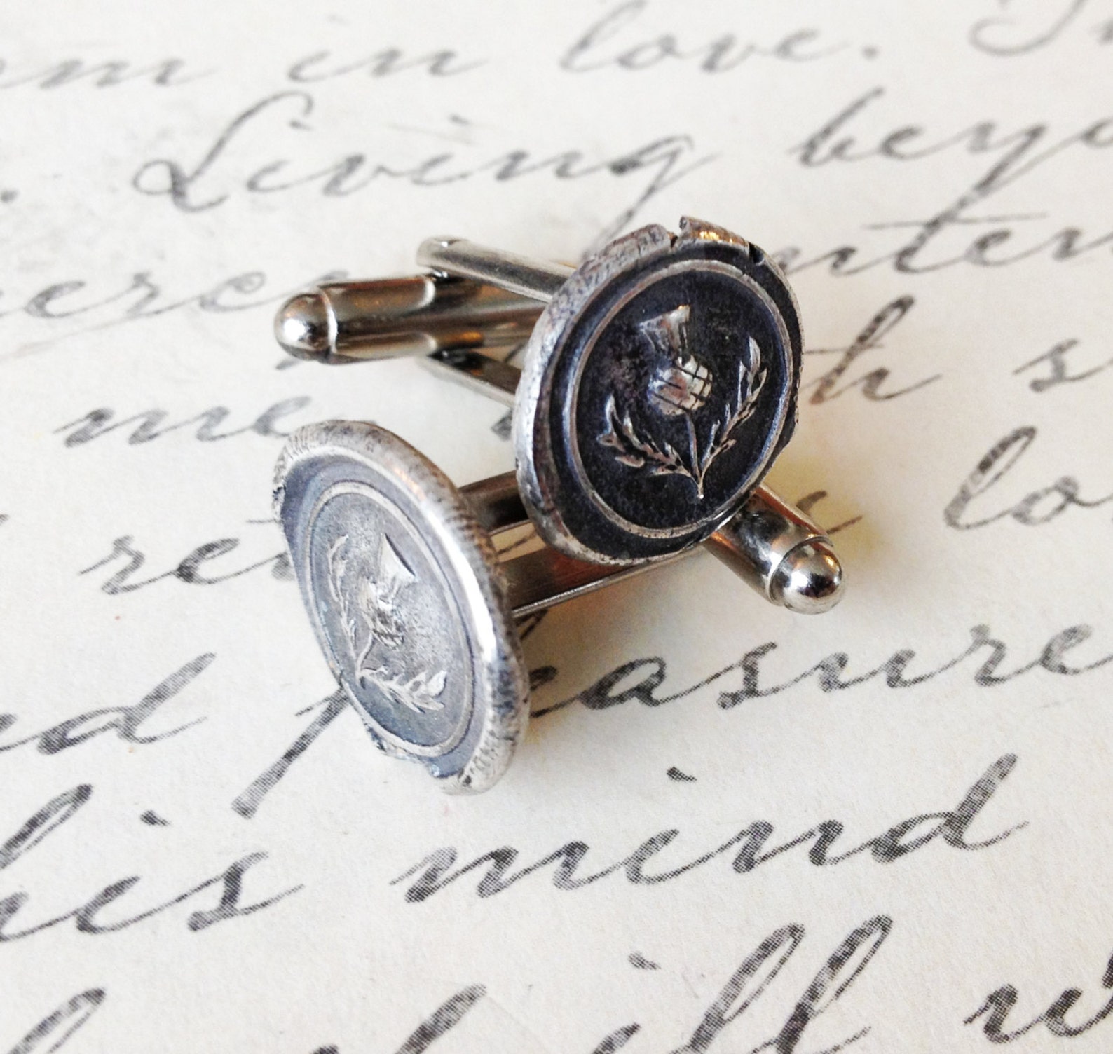 Scottish Thistle Cufflinks Scotland Cufflinks Heritage - Etsy
