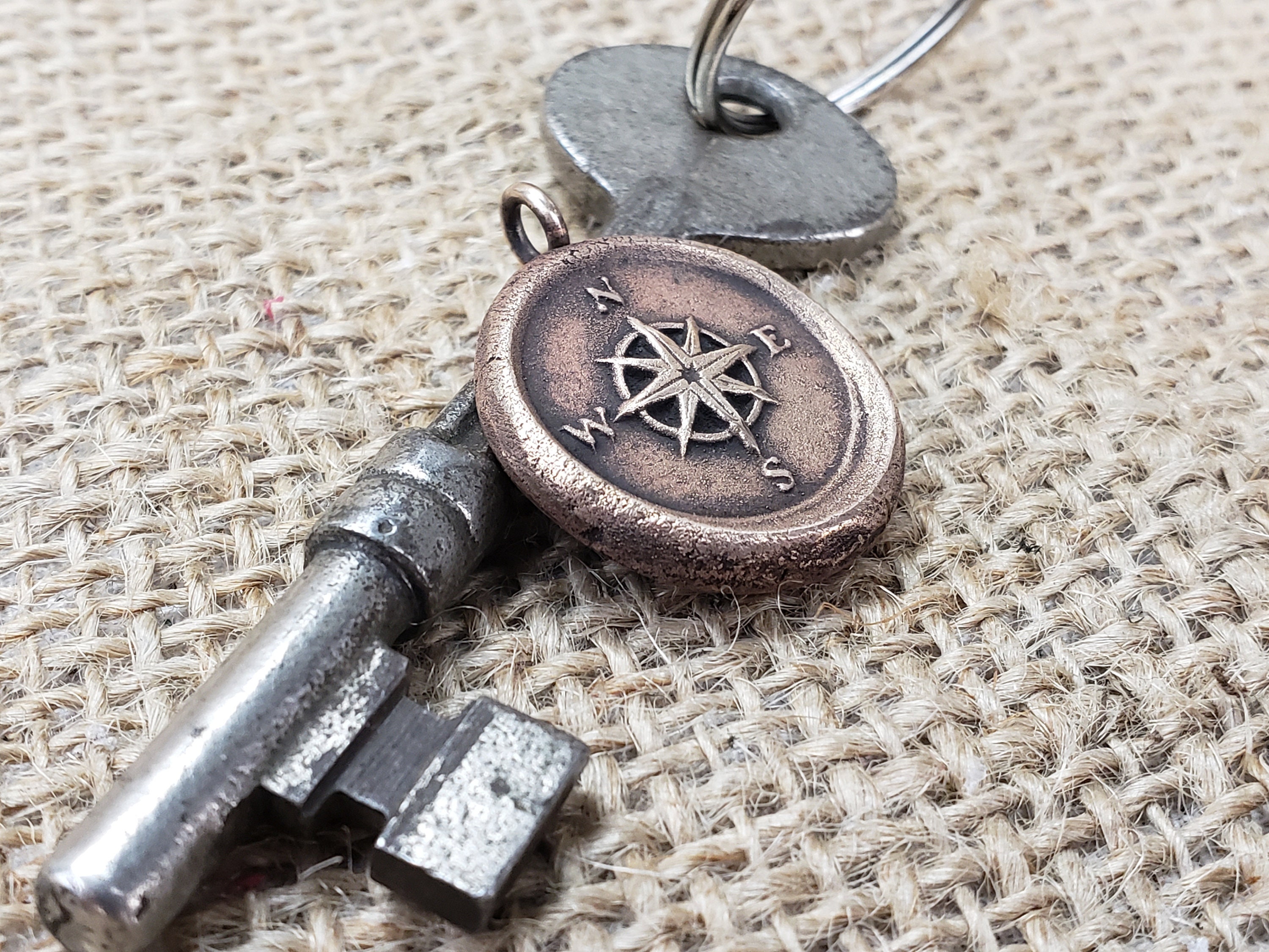 Compass Star Wax Seal Pendant, Nautical Compass Rose Talisman Charm ...