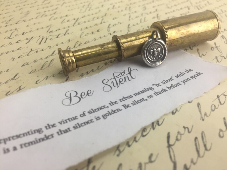 Bumble Bee - Bee Silent Charm - Wax Seal Jewelry - Silence is Golden ...