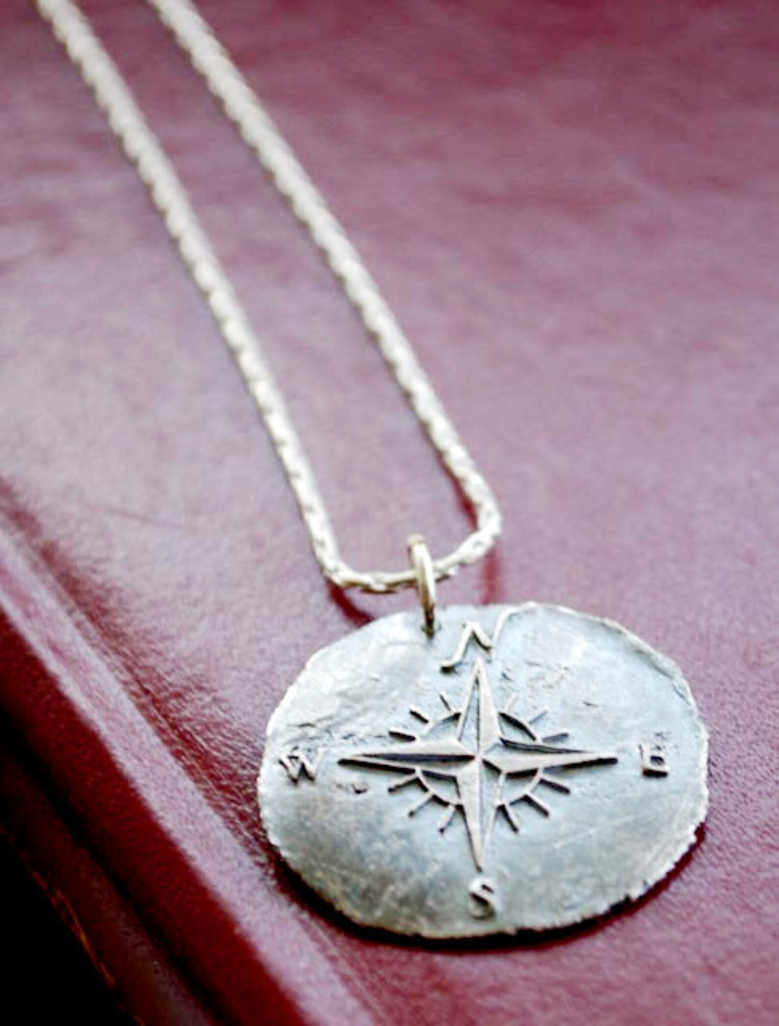 Compass Rose Pendant Nautical Necklace Wax Seal Necklace - Etsy