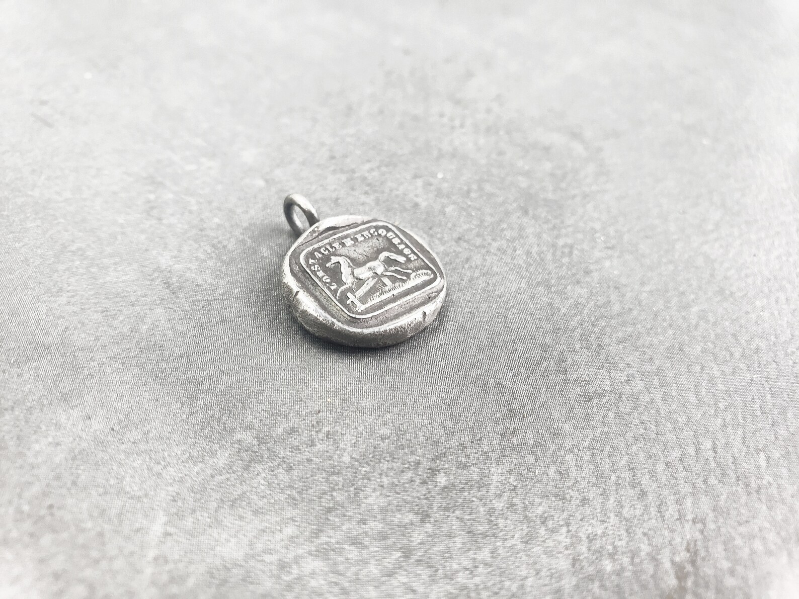 Strength and Perseverance Pendant - Horse Wax Seal Necklace in French ...