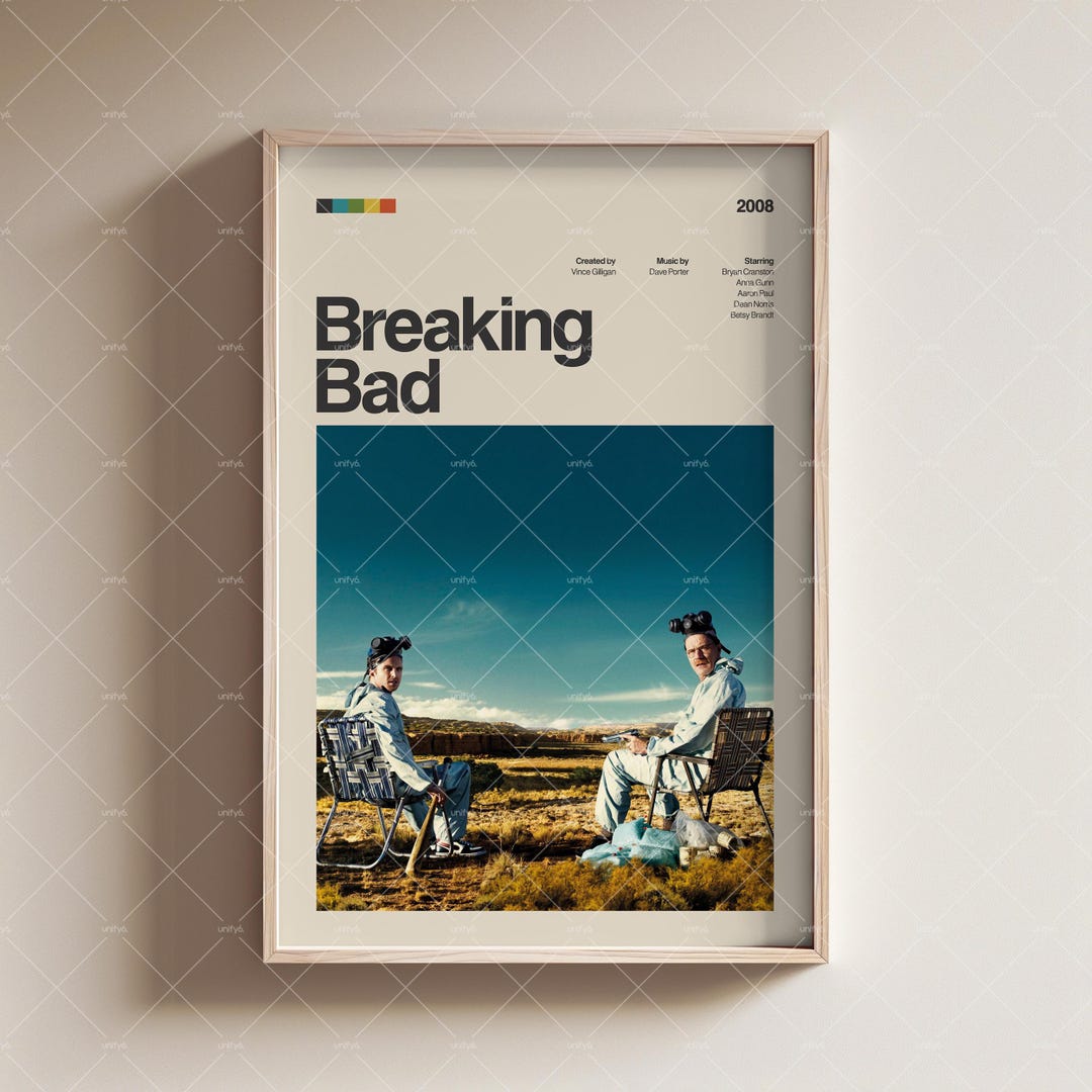 Breaking Bad Vintage Retro Poster, Breaking Bad Tv Series Print ...