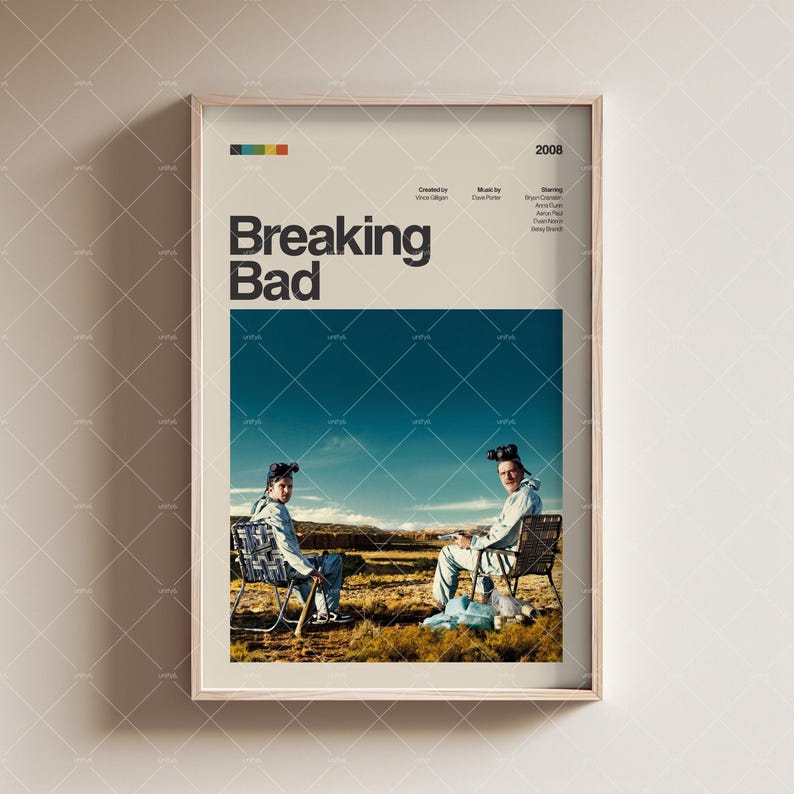 Breaking Bad Vintage Retro Poster, Breaking Bad Tv Series Print ...