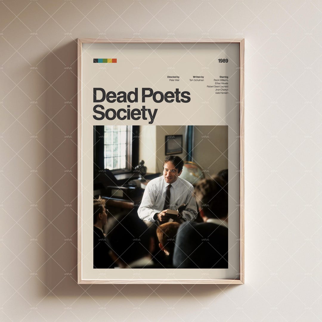 Dead Poets Society Vintage Retro Poster, Dead Poets Society Movie Print ...