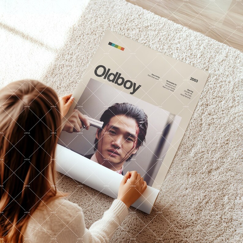 Oldboy Vintage Retro Poster, Oldboy Movie Print, Oldboy Wall Art, Retro ...