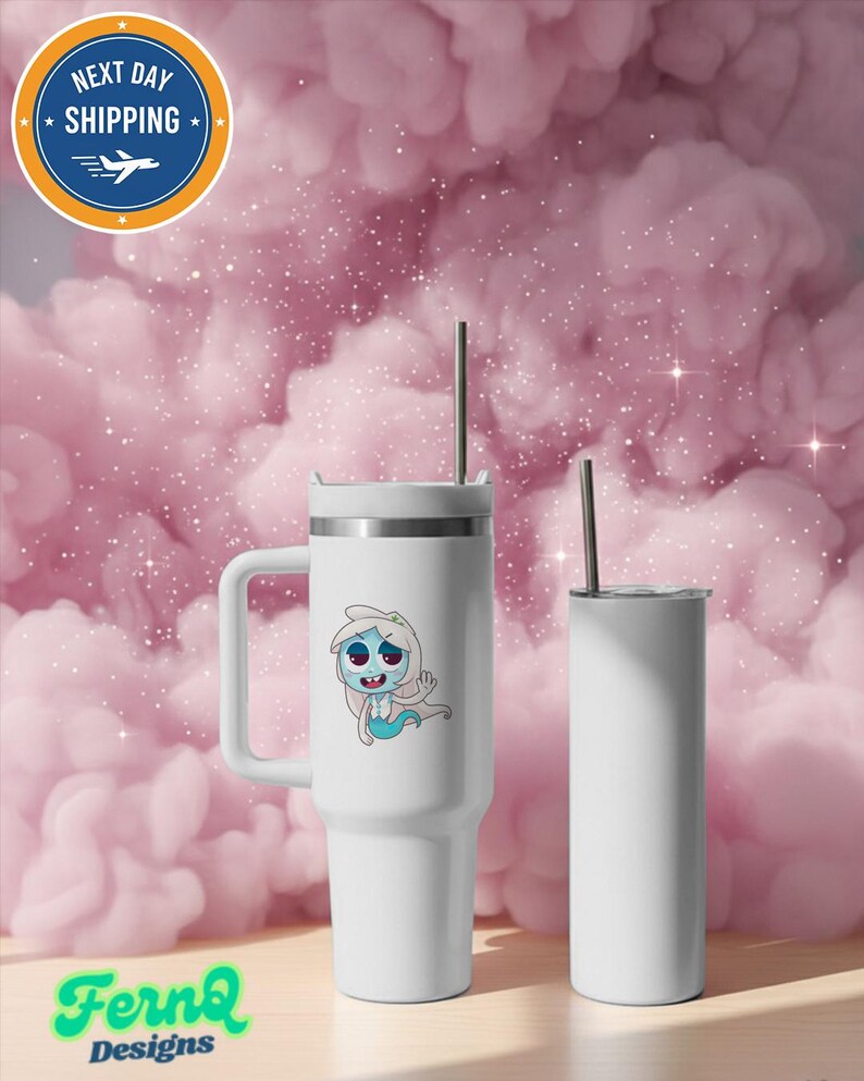 Dandy's World Connie Ghost Tumbler, Kawaii Chibi Cup, Cute Spooky Anime ...