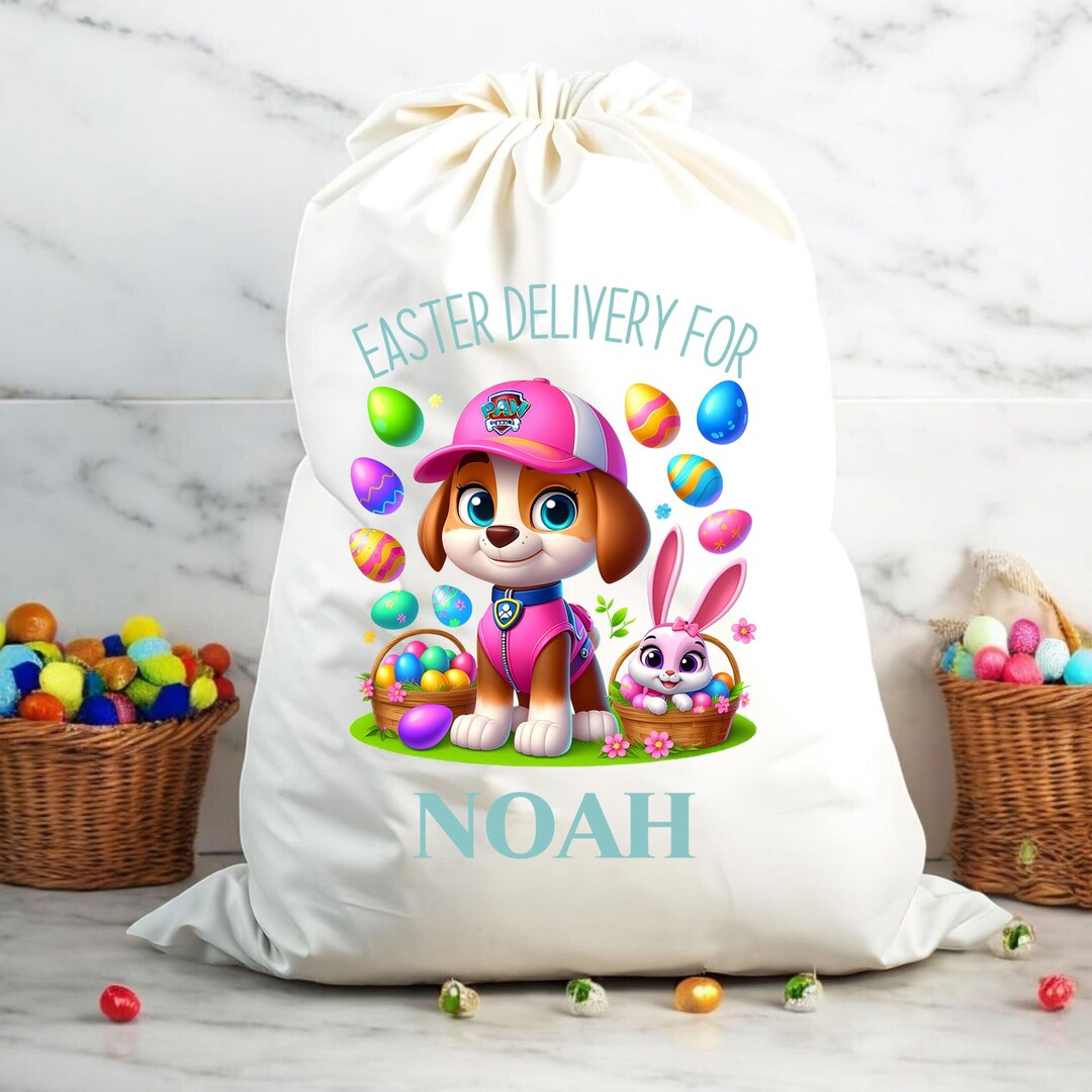 Easter Sack Bag, Character Design, Kids Easter Delivery, Easter Gift ...
