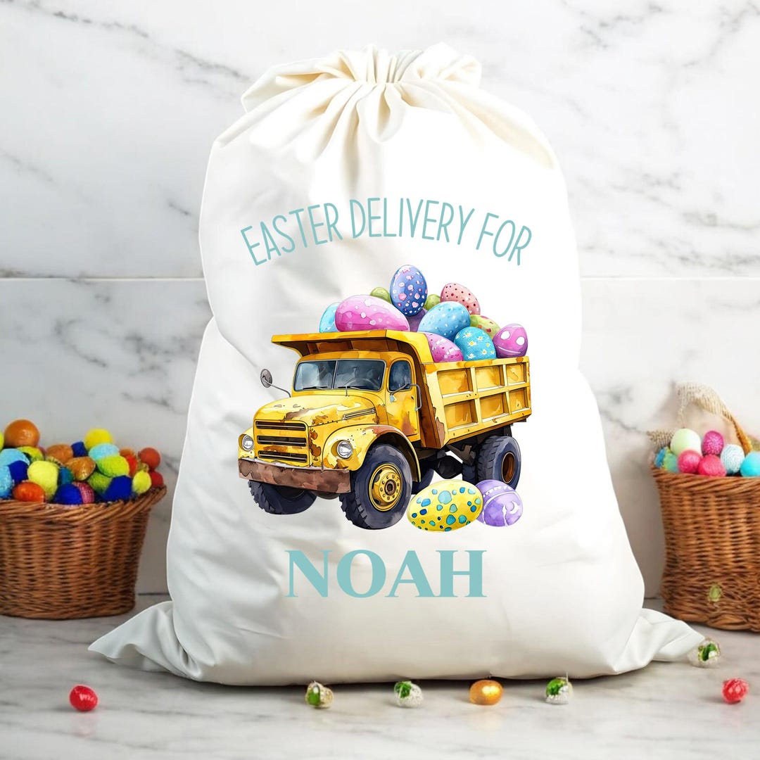 Easter Sack, Personalized Easter Bag, Kids Easter Gift, Custom Name Easter Sack, Easter Egg Hunt ...