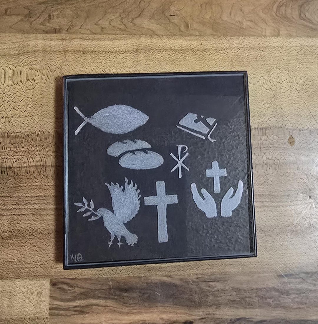 Christian Glass Etched Art - Etsy