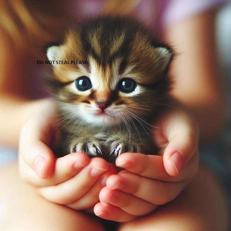 4 Pictures of Baby Kittens in the Palm of Your Hand digital Print - Etsy