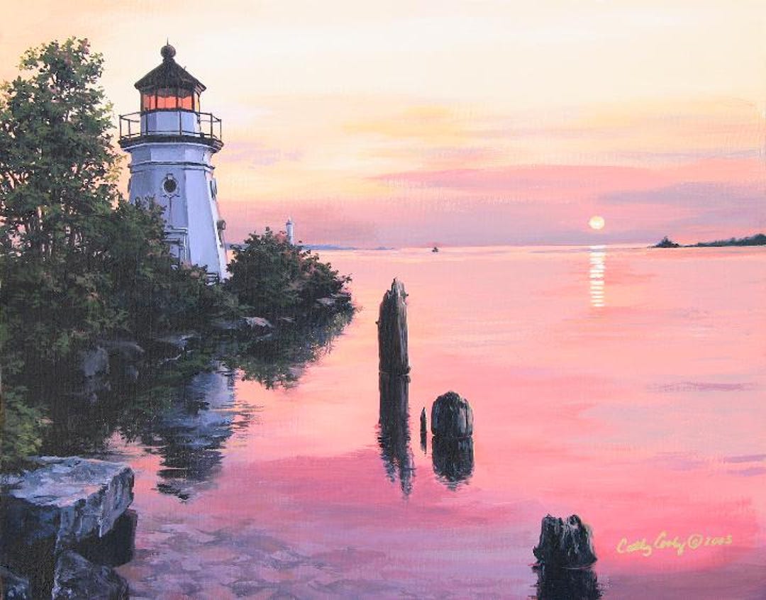 New England Sunset Signed Art Print by Artist Cathy Cooksey - Etsy