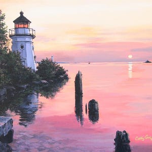 New England Sunset Signed Art Print by Artist Cathy Cooksey - Etsy