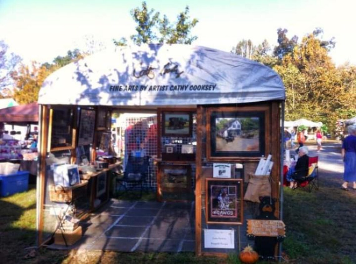 Purple Garden Cabin Signed Art Print of Painting by Artist Cathy ...