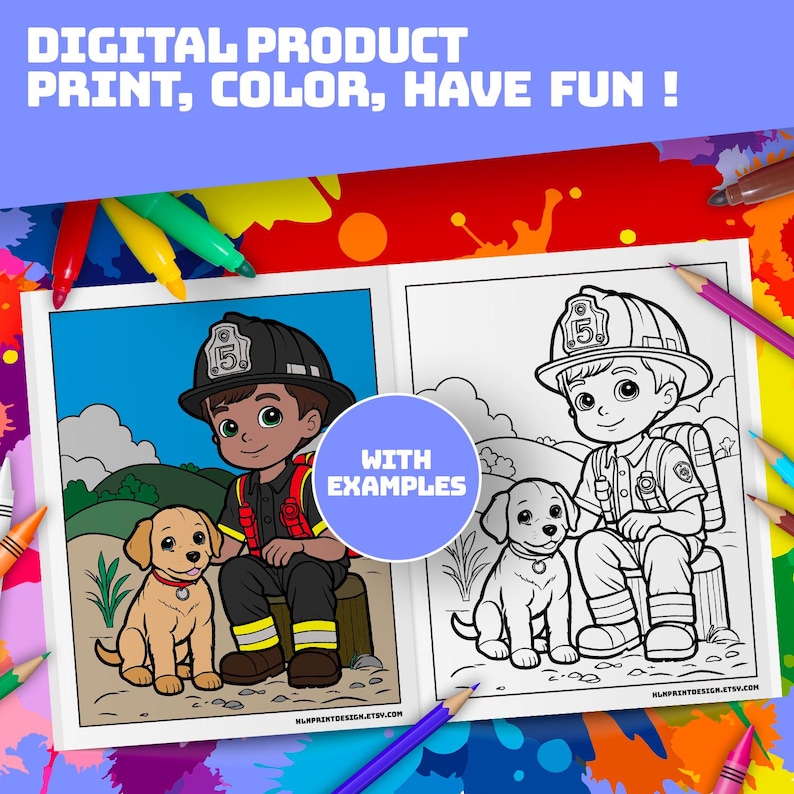 15 Firefighter Printable Coloring Pages for Children With Models, Easy ...