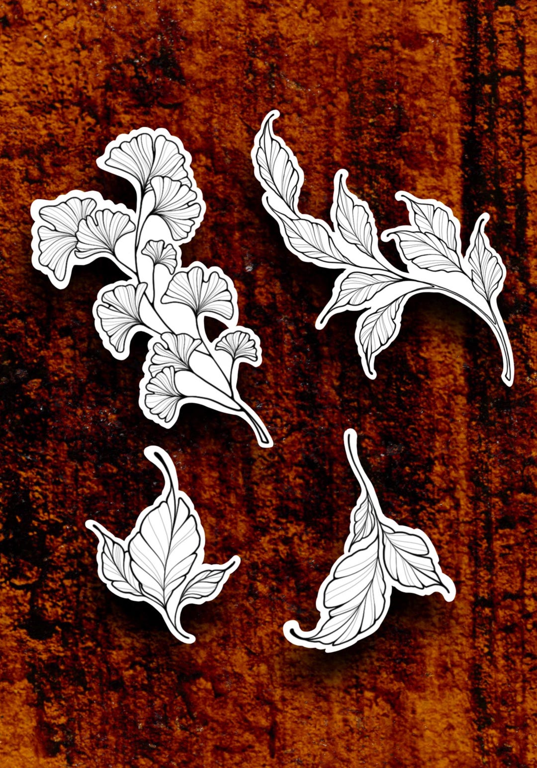 Custom Floral - Foliage - Leaf Linework Fine Line Simple Tattoo Designs ...