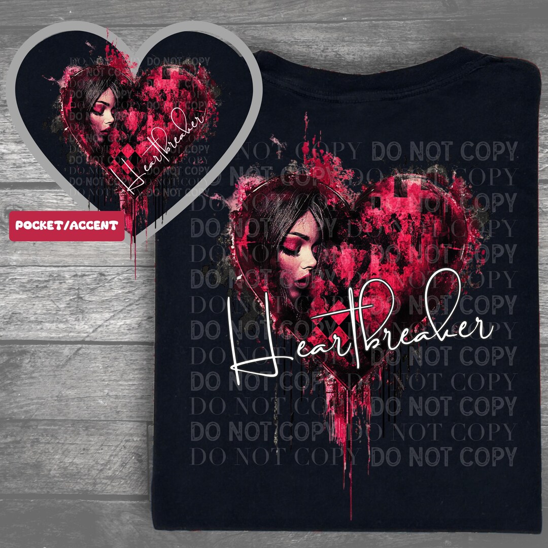 Heartbreaker PNG, Red, Trendy, Clip Art, Valentines Day, DTF ...