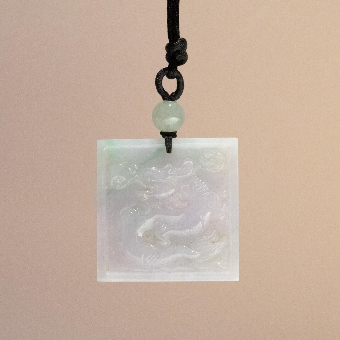 Imperial Dragon Jade Tablet, Rare Purple Burmese Jadeite, Hand Carved ...