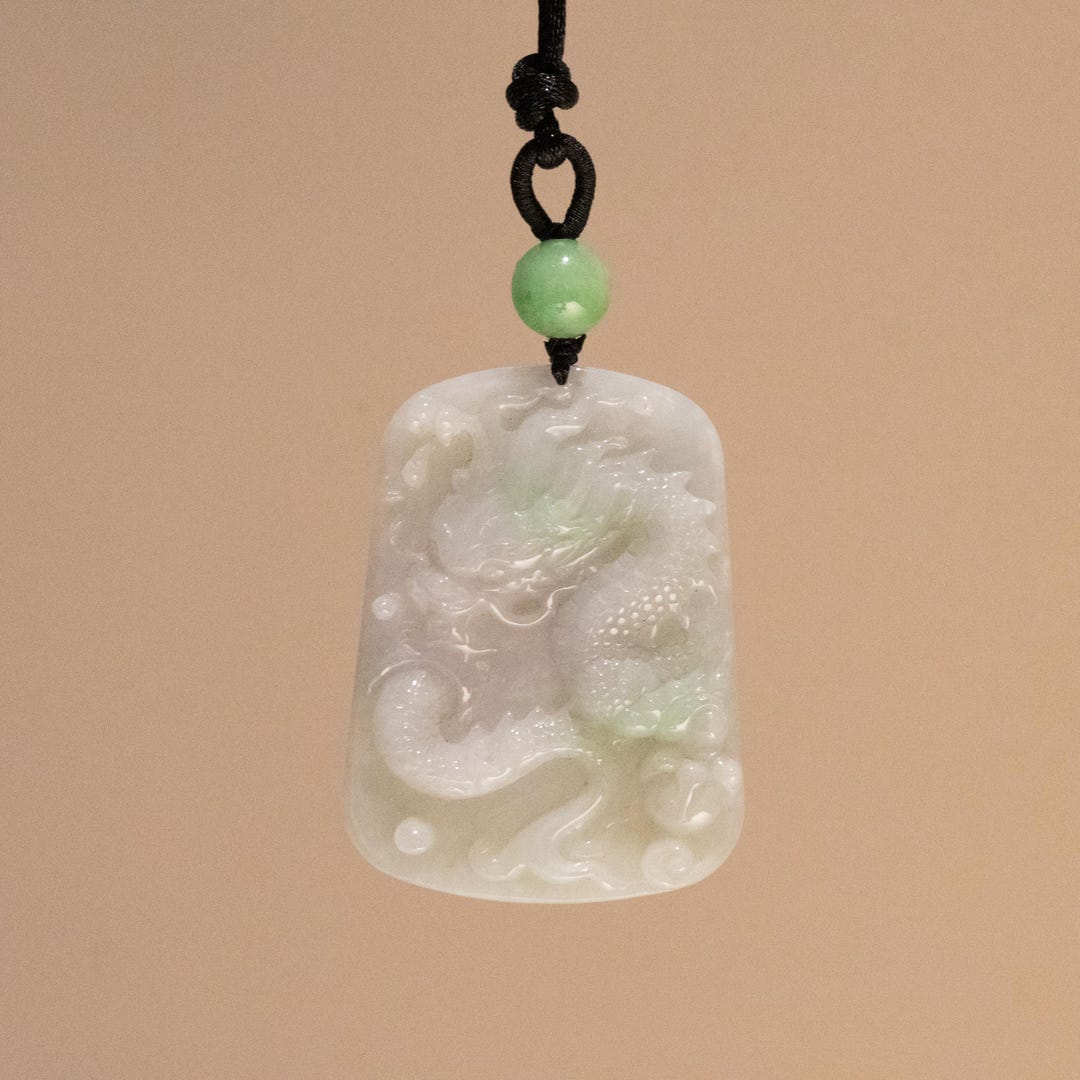 Imperial Dragon Jade Tablet, Rare Purple Burmese Jadeite, Hand Carved ...