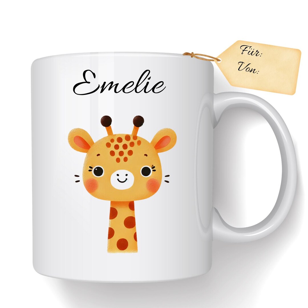 Giraffe Children's Cup, Children's Cup Personalized, Children's Cup ...