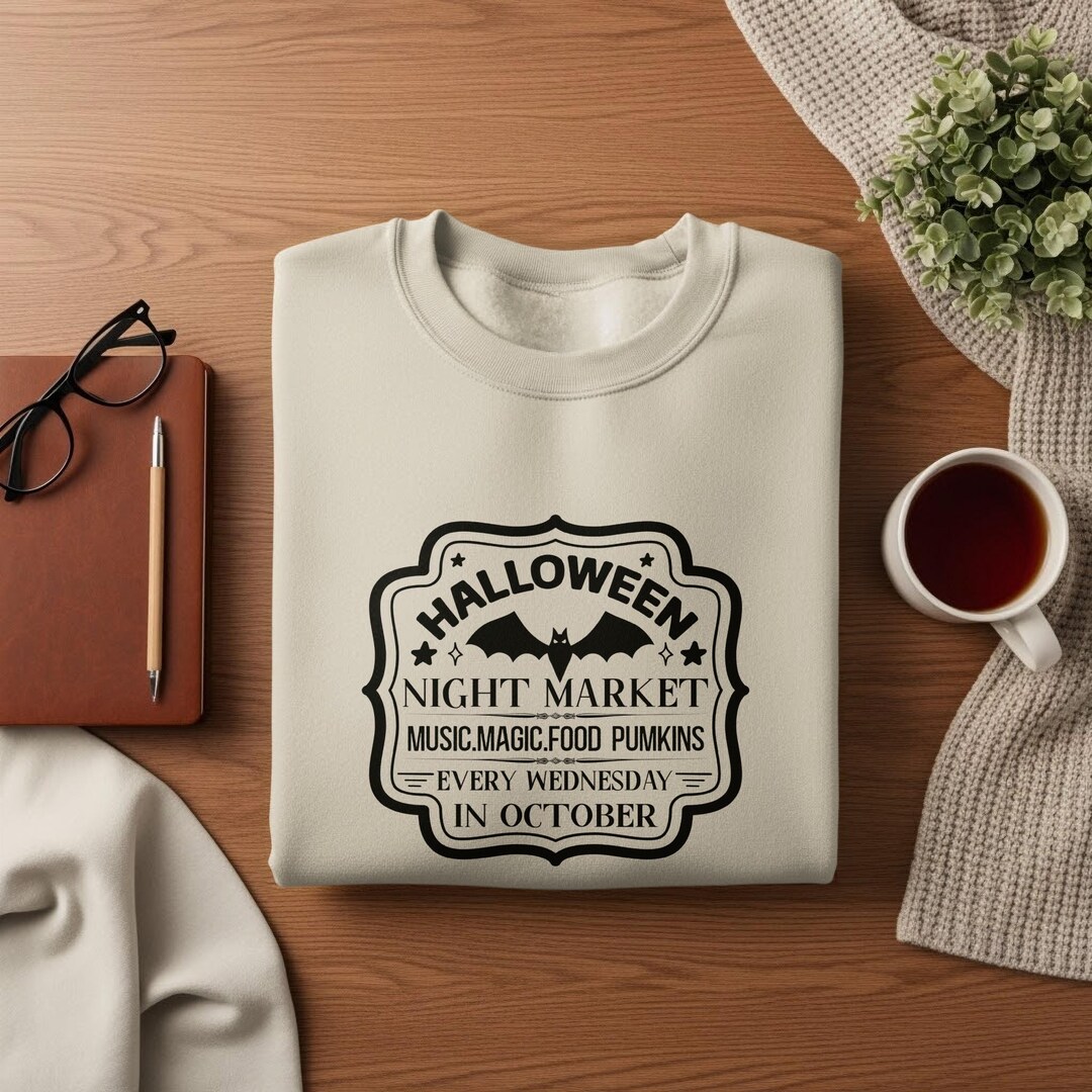 Halloween Night Market T-shirt, Sweatshirt, Hoodie, Music, Food ...