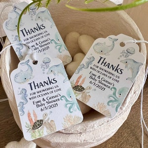 Under the Sea Favor Tags - Set of 12 | Personalized Party Favor Tag ...