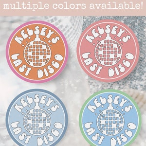 Personalized Disco Bachelorette Sticker Sheet (12/sheet) | Girls ...