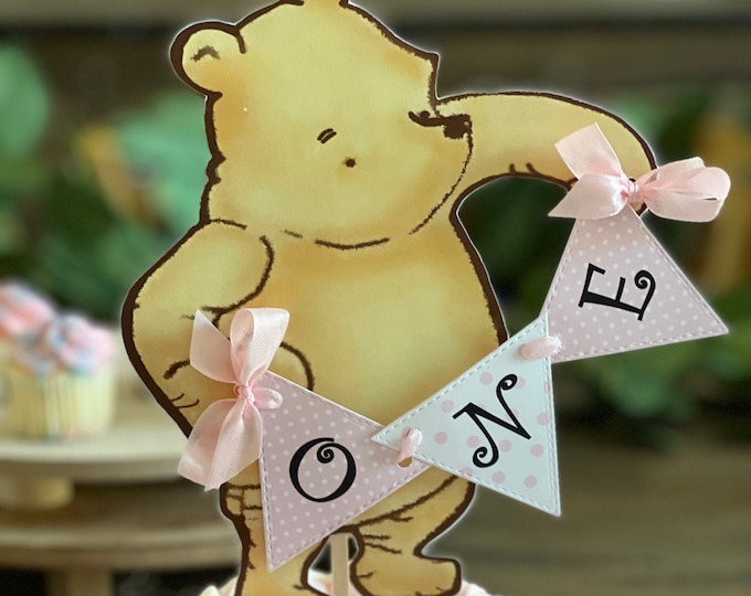 Classic Pooh Bear Cake Topper Fabric Winnie the Pooh Birthday - Etsy